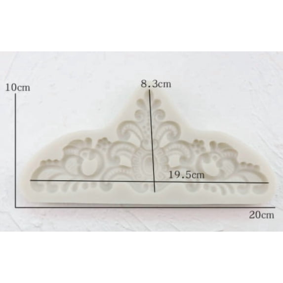 2-Piece Food-Grade Silicone Lace Pattern Molds for Cake Decorating ...