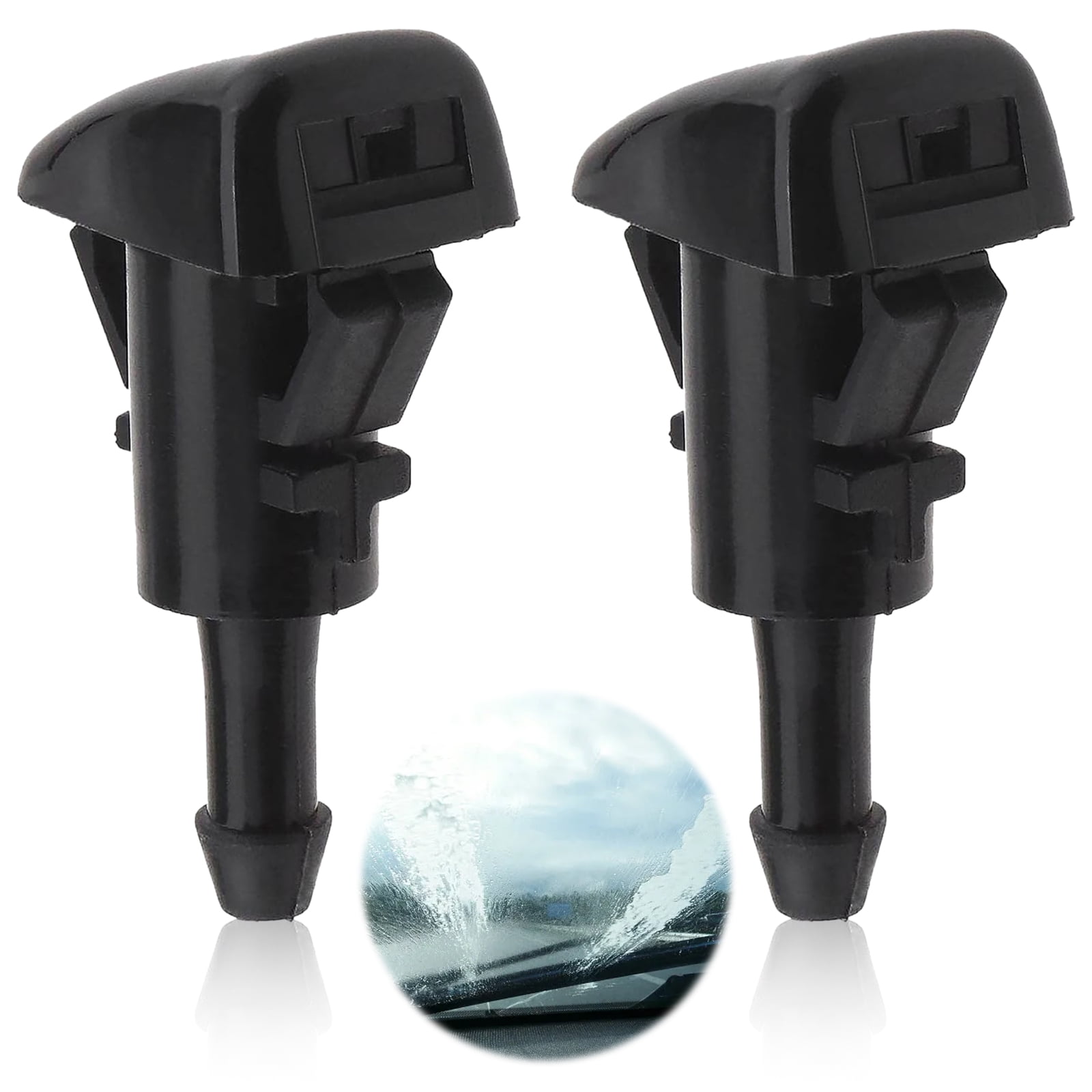 2-Piece Front Windshield Washer Nozzle 986302K100 Compatible With ...