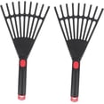 2 Piece Garden Rakes for Soil Loosening and Leaf Collection Plastic ...