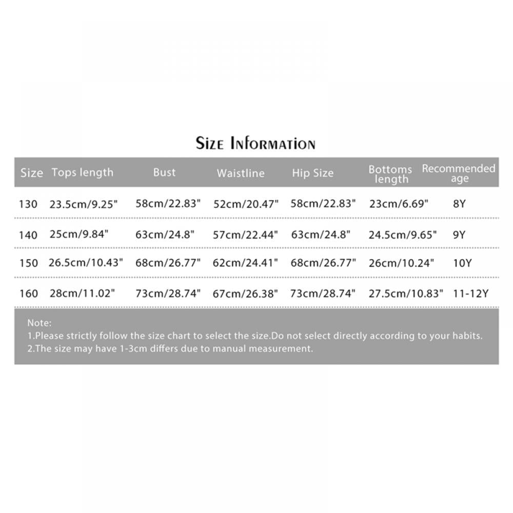 2 Piece Girls Bikini Swimwear Beach Swimsuits Sling Bathing Suit Floral ...