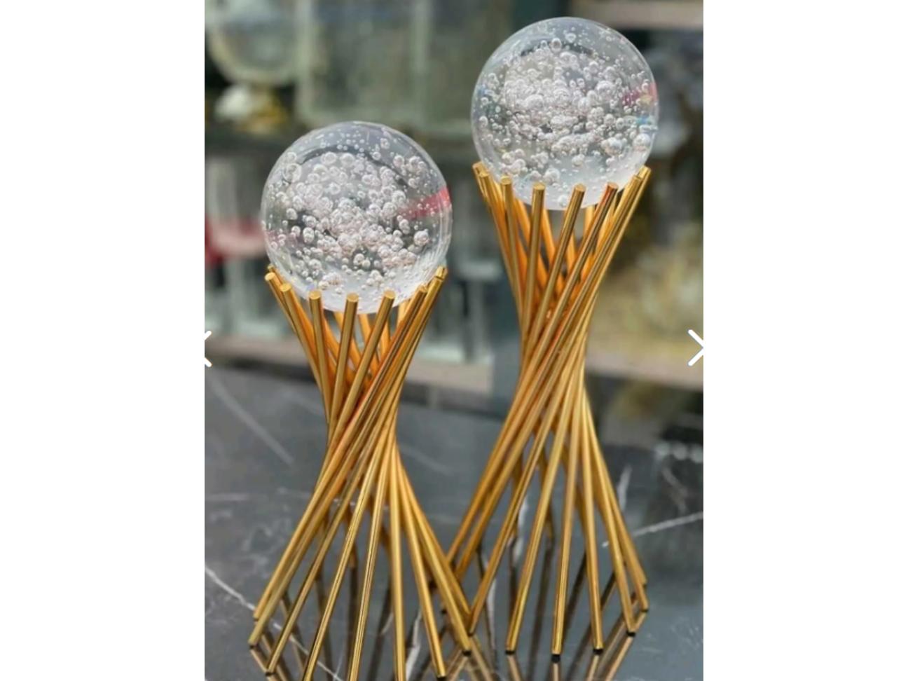 2-Piece Globe Cross Leg Set of 2 Sparkling Crystal 25cm 30cm - Walmart.com