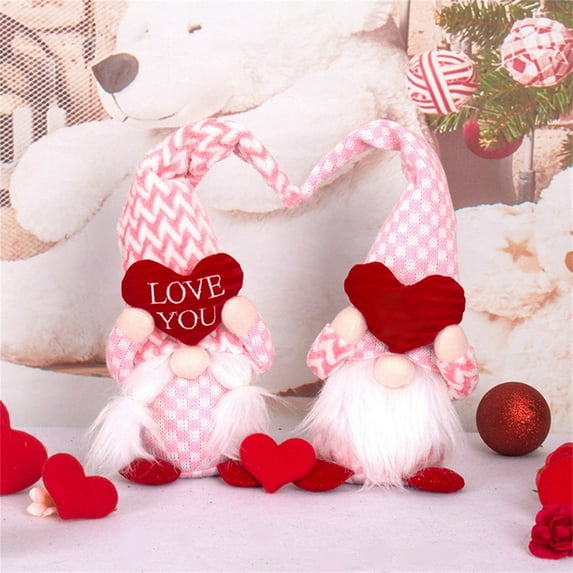 2 Piece Gnome Doll Set Heart Theme For Wedding Venue Party Setup ...