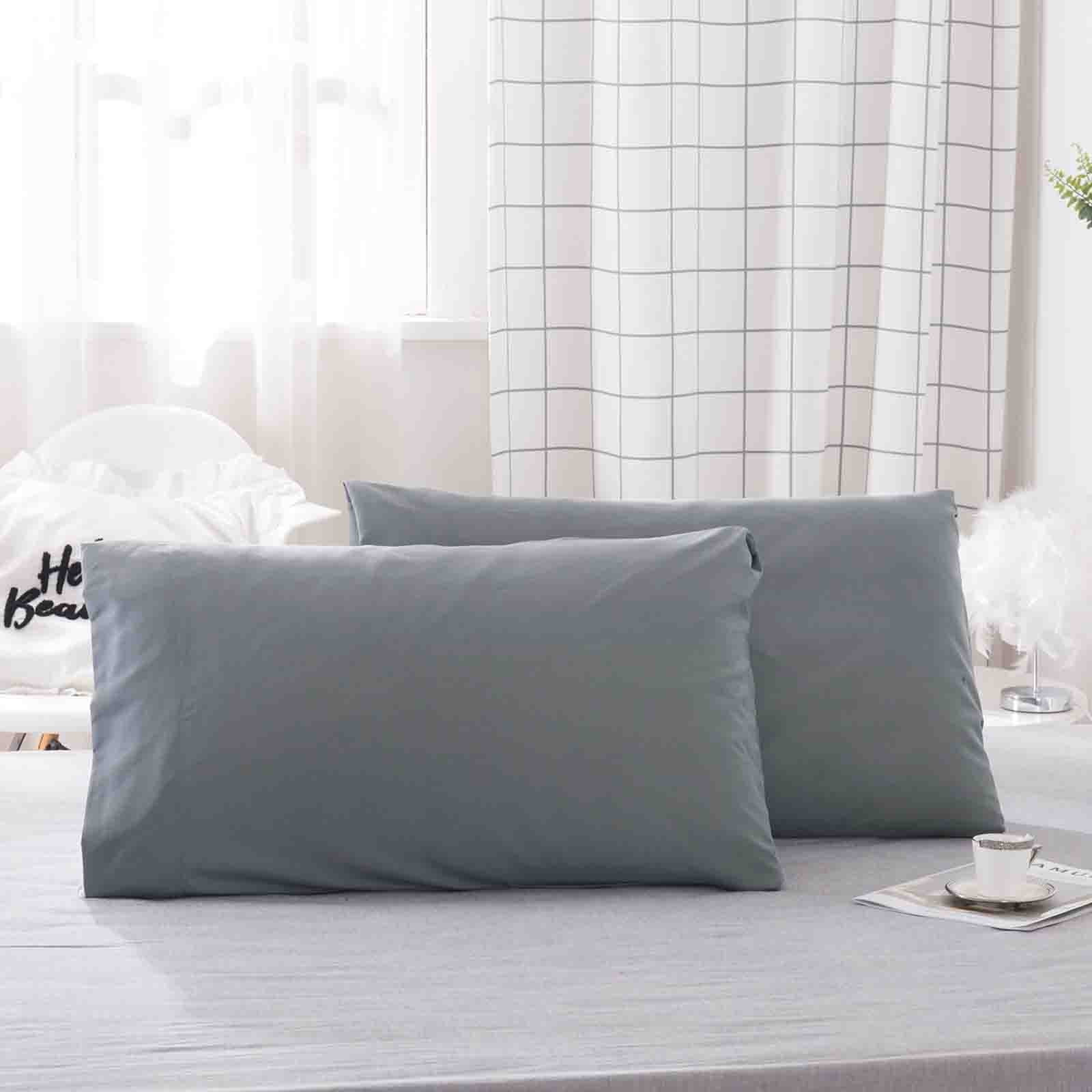 2-Piece Green Full-Length Pillowcases - 51x96cm Size, Breathable Velvet ...