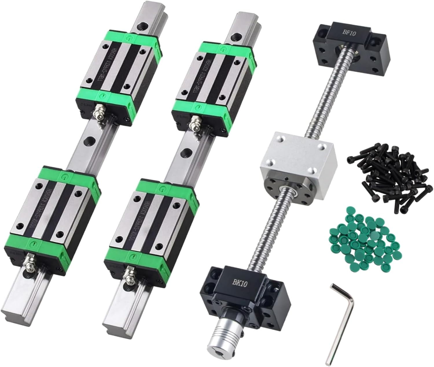 2-Piece HGR15-600MM Linear Rails Kit with 4 Bearing Blocks, 1-Piece ...