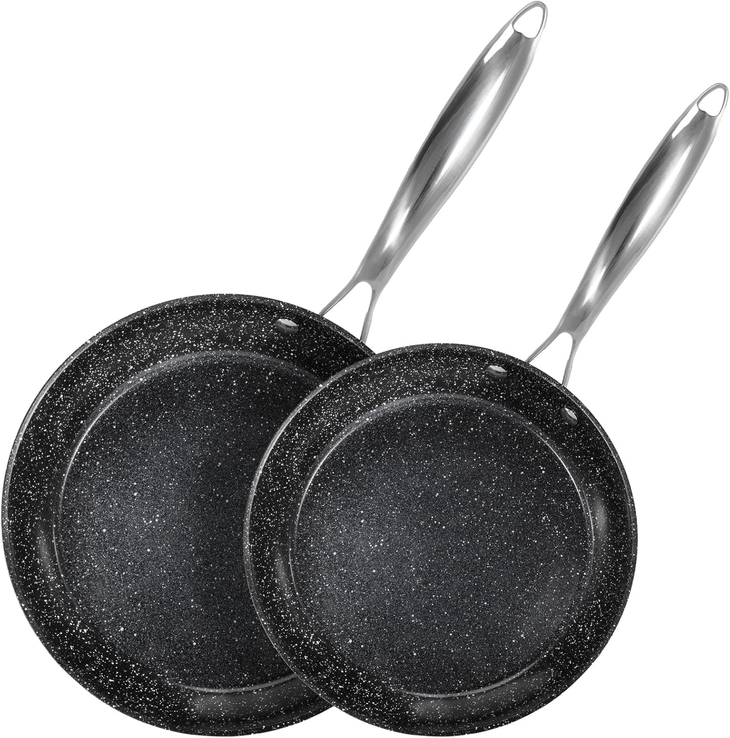 2 Piece Hard Anodized Non-Stick Fry Pan Set, 9 & 11 Inch Skillets Set ...