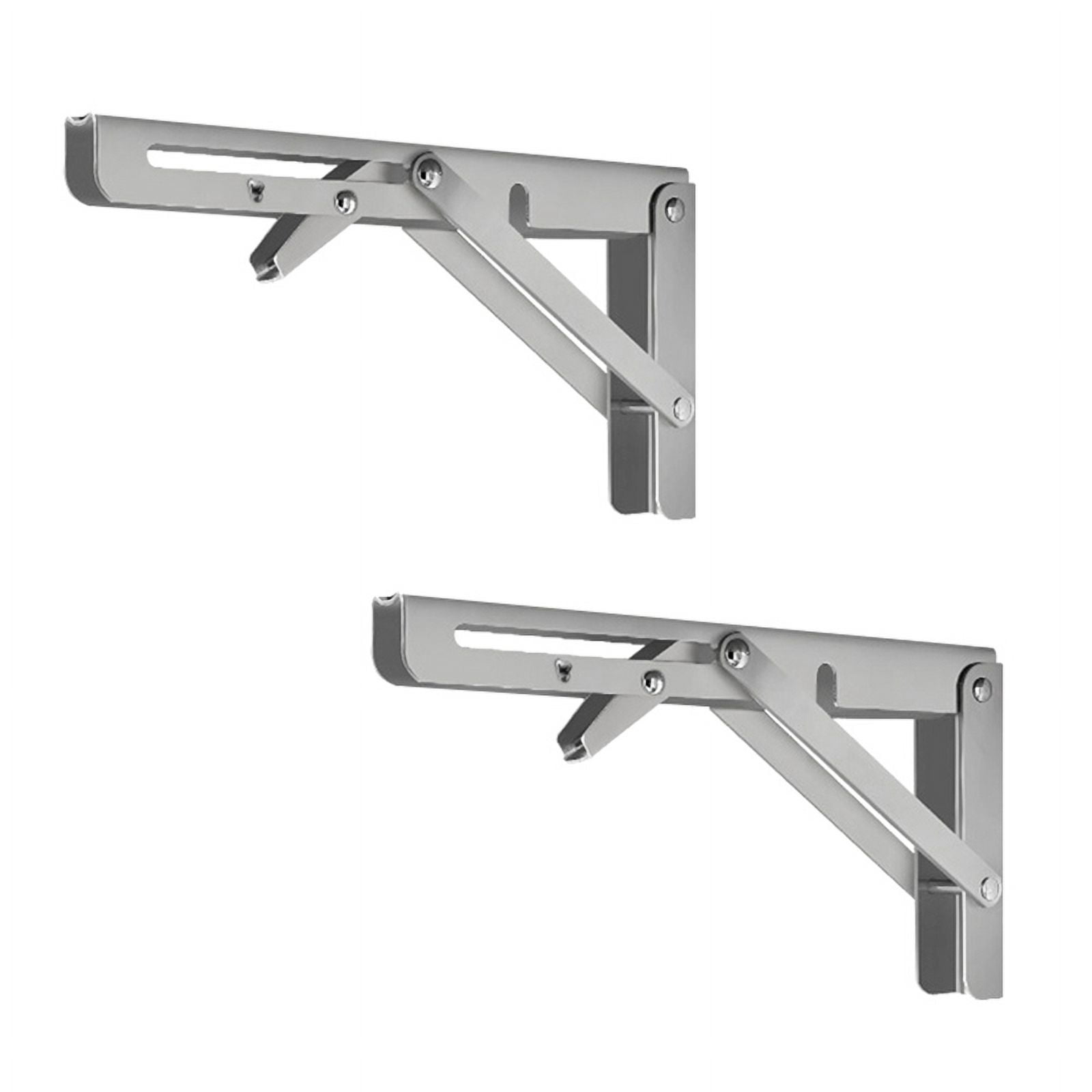 2 Piece Heavy Duty Folding Shelf Brackets Triangular Bracket Shelf Wall ...