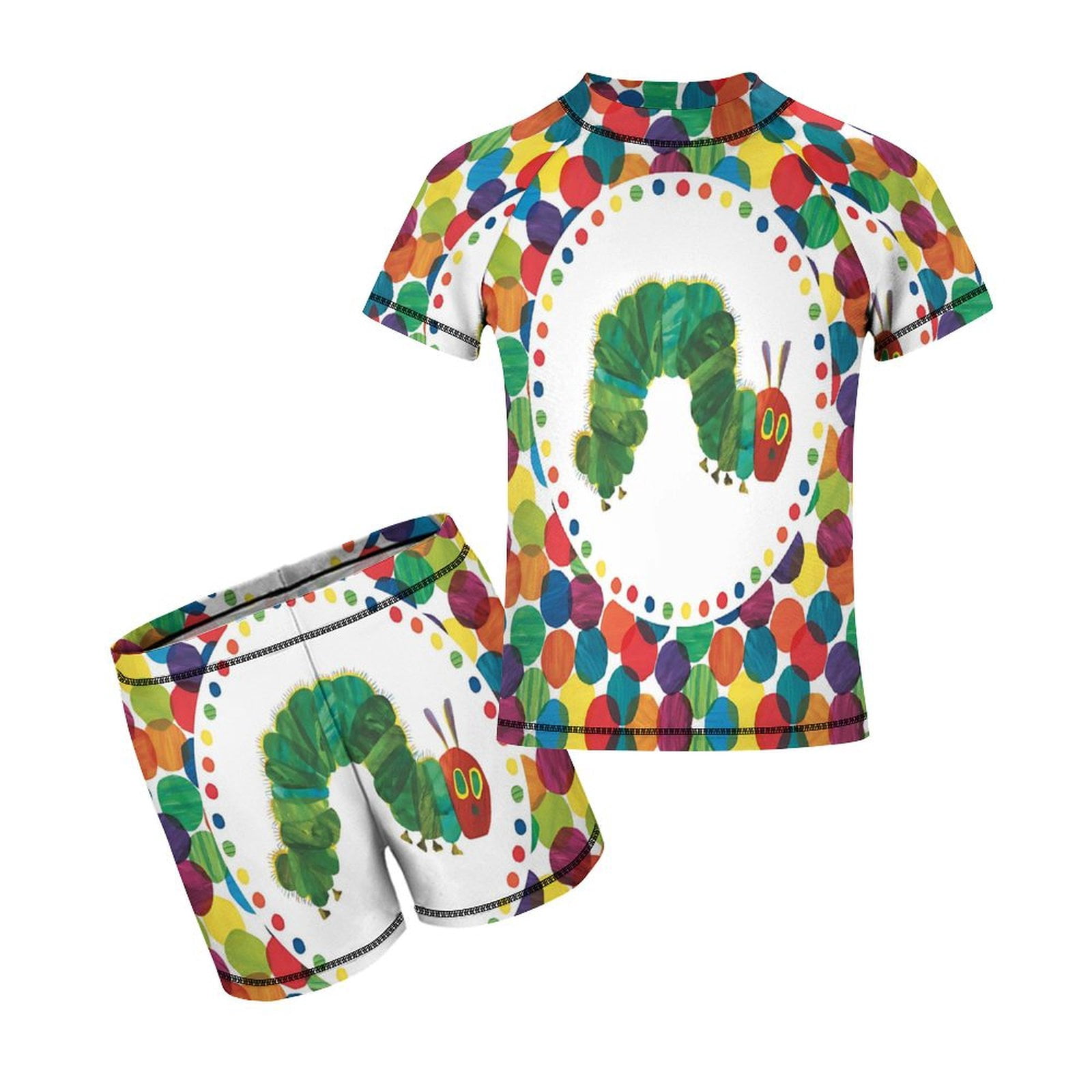 2 Piece Hungry Caterpilla Bathing Suits Rash Guard Swim Shirts with ...