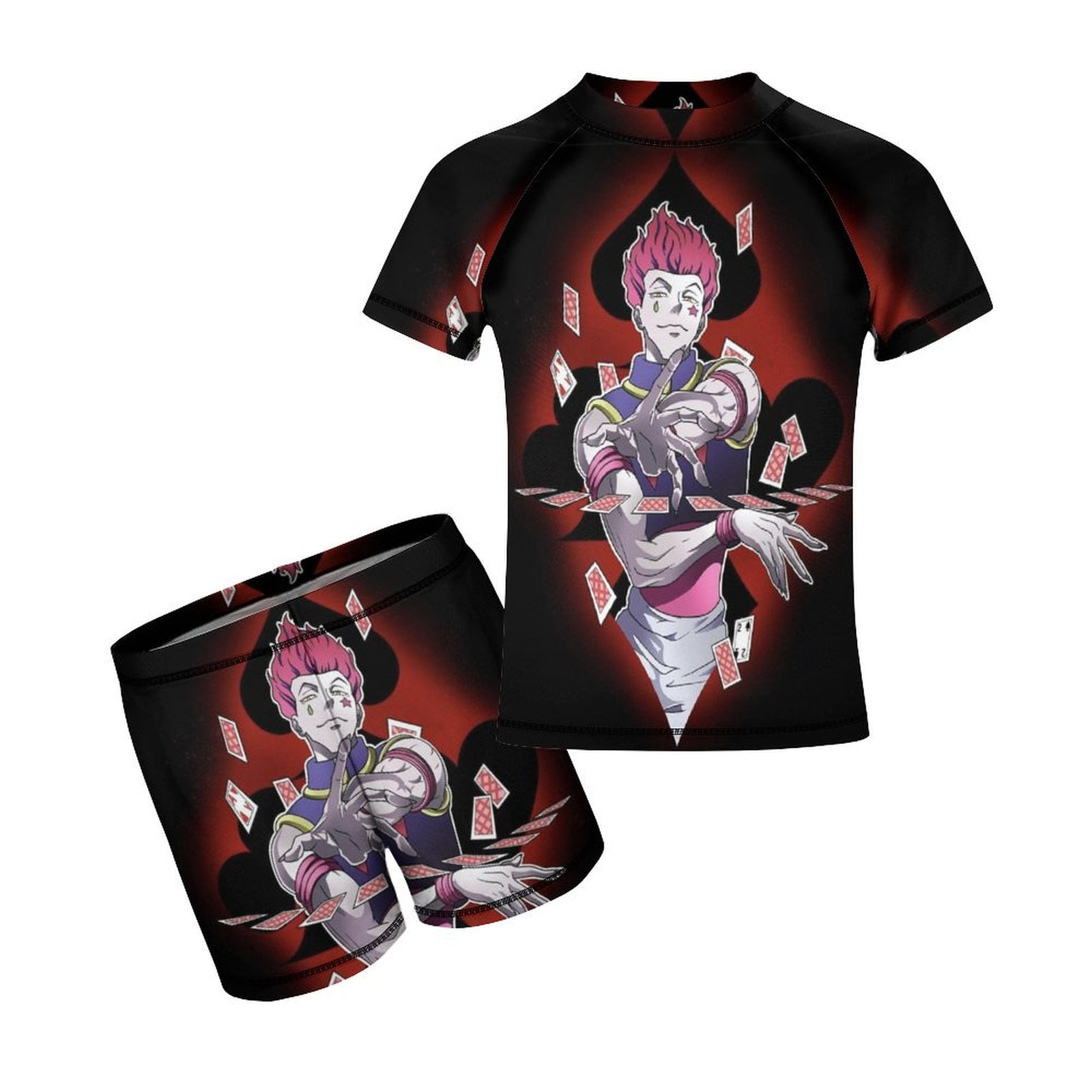 2 Piece Hunter X Hunte Hisoka Bathing Suits Rash Guard Swim Shirts with ...