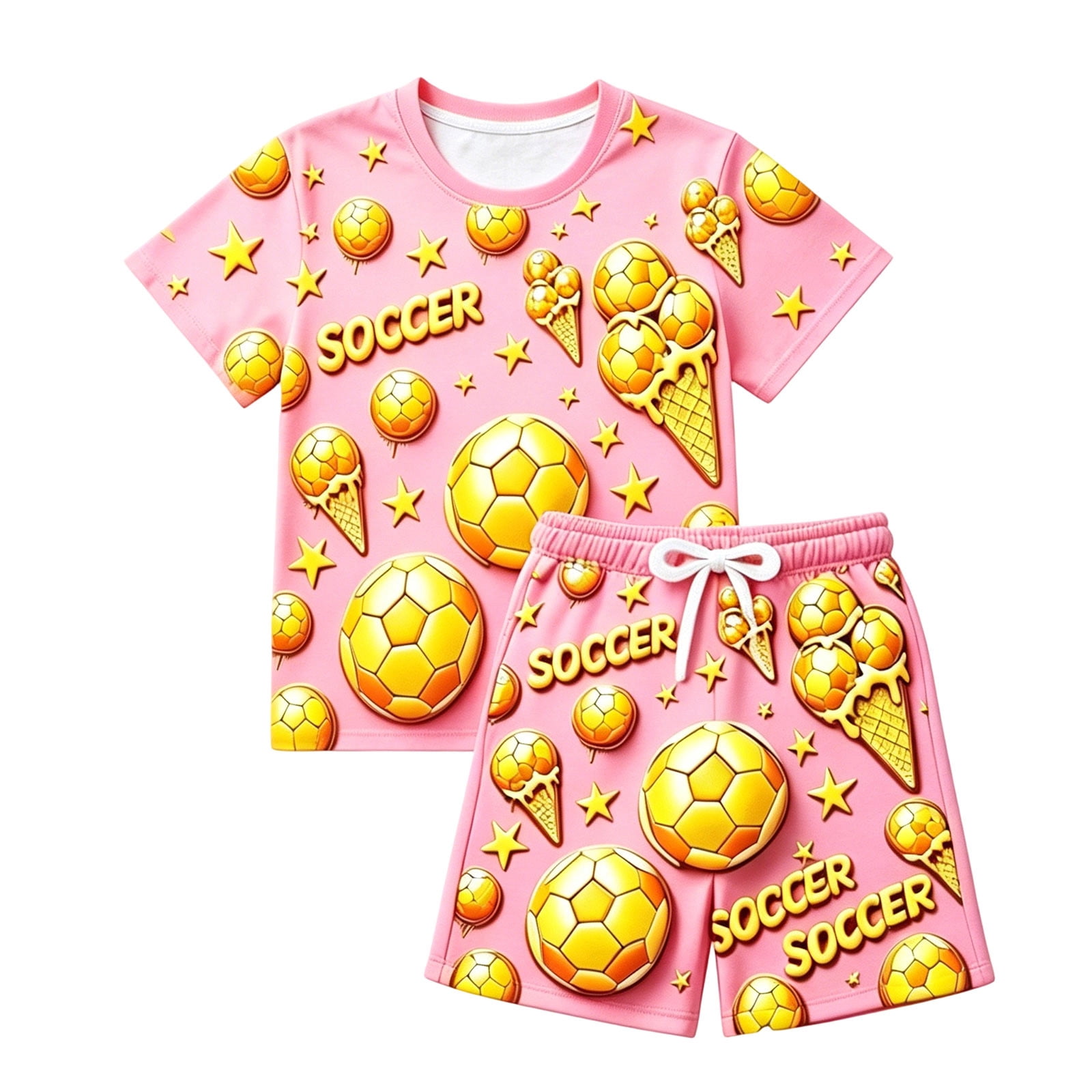 2 Piece Ice Cream Baseball Shorts Sets Ice Cream Drip Baseball Crewneck ...