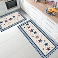 2 Piece Independence Day Kitchen Rug Set, Patriotic Red White & Blue ...