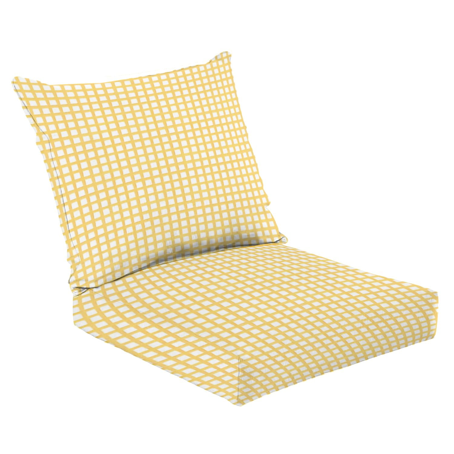 2 Piece Indoor/Outdoor Cushion Set Gingham pattern seamless Plaid ...