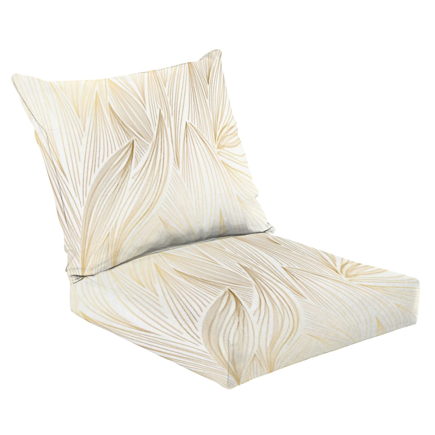 2 Piece Indoor/Outdoor Cushion Set Luxury gold nature background Floral ...