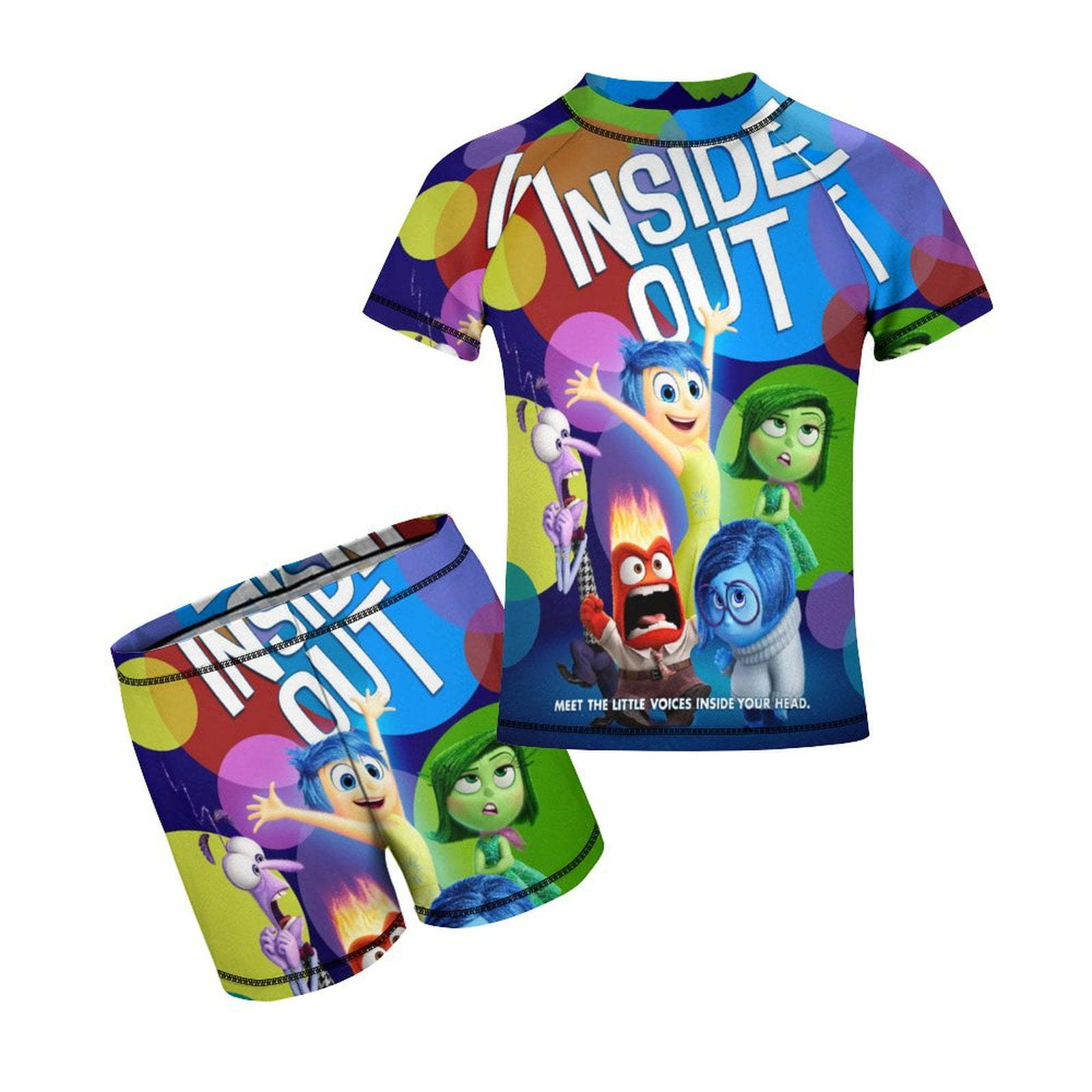 2 Piece Inside O-u Bathing Suits Rash Guard Swim Shirts with Shorts Set ...
