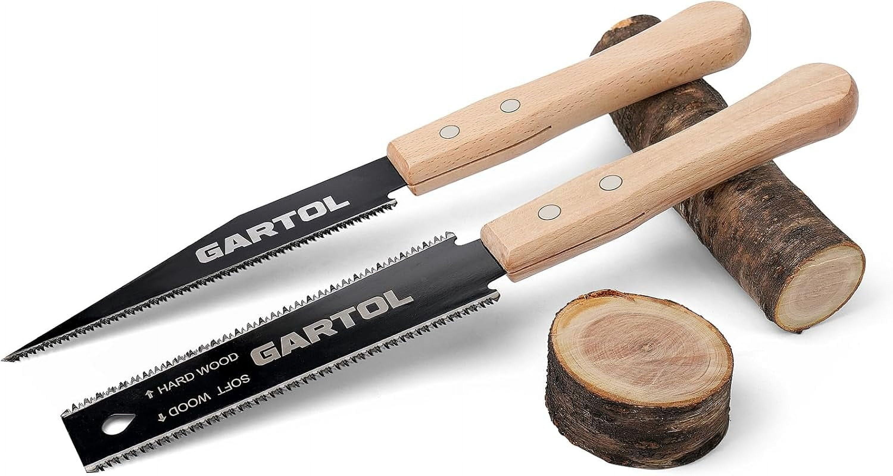 2-Piece Japanese Hand Saw Set, 6-Inch Flush Cut & Double-Edged Ryoba ...