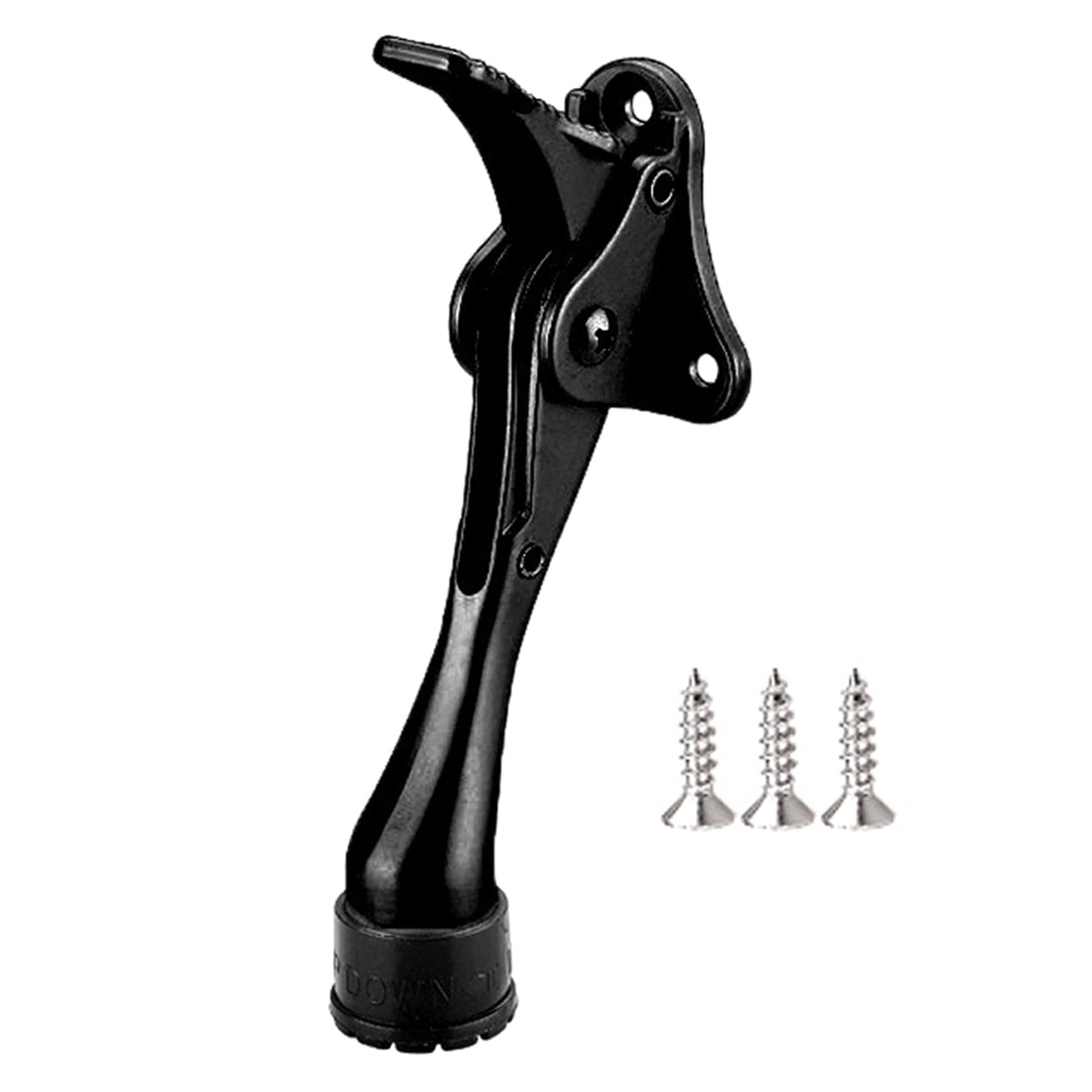 2-Piece Kicker Door Stop 4-Inch, Heavy Duty Bottom Door Stop, One-Touch ...