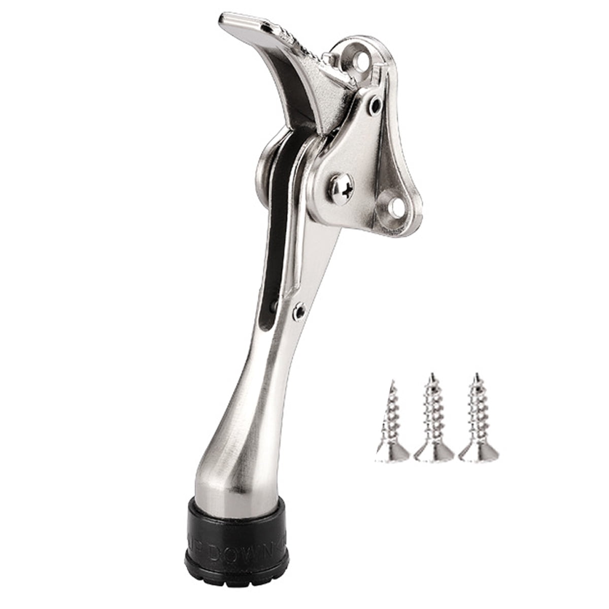 2-Piece Kicker Door Stop 4-Inch, Heavy Duty Bottom Door Stop, One-Touch ...