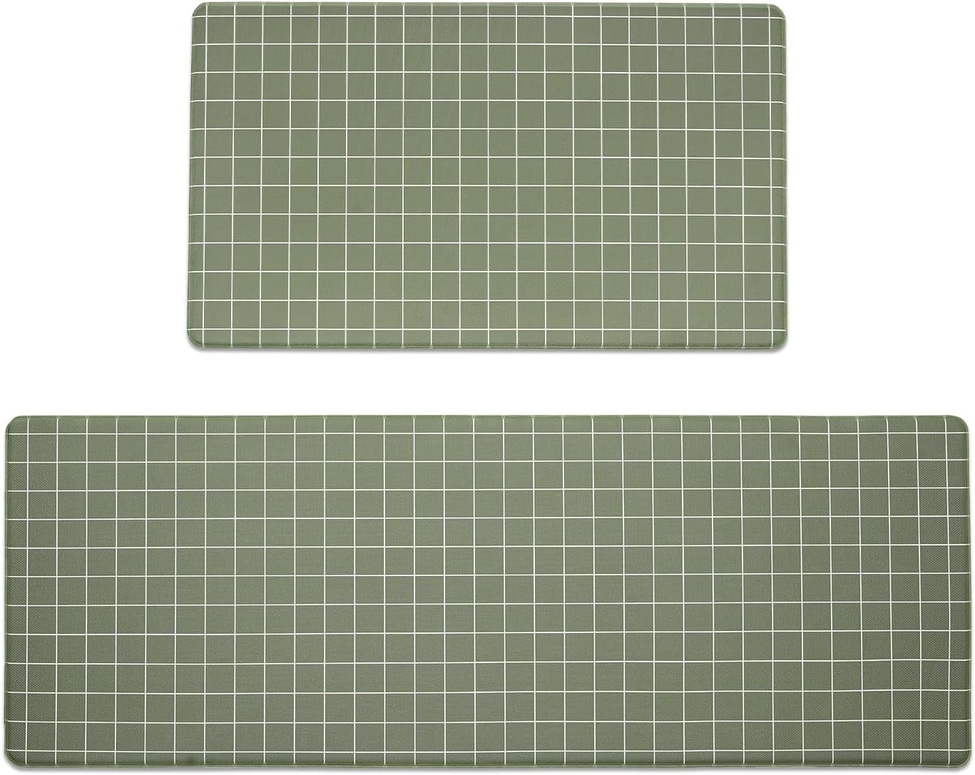 2 Piece Kitchen Mat, Anti-Fatigue Cushioned Kitchen Mats Set for Floor ...