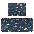 2-Piece Kitchen Mat Set Non Slip Washable Floor Mats Decorative Rugs ...
