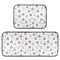 2-Piece Kitchen Mat Set Non Slip Washable Floor Mats Decorative Rugs ...