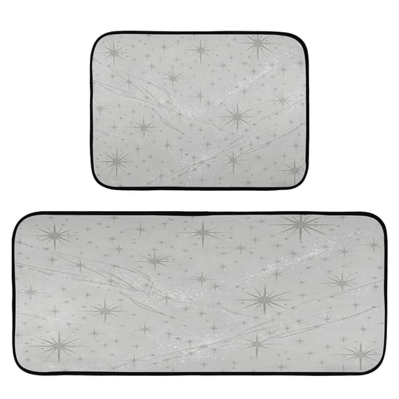 2-Piece Kitchen Mat Set Non Slip Washable Floor Mats Decorative Rugs ...