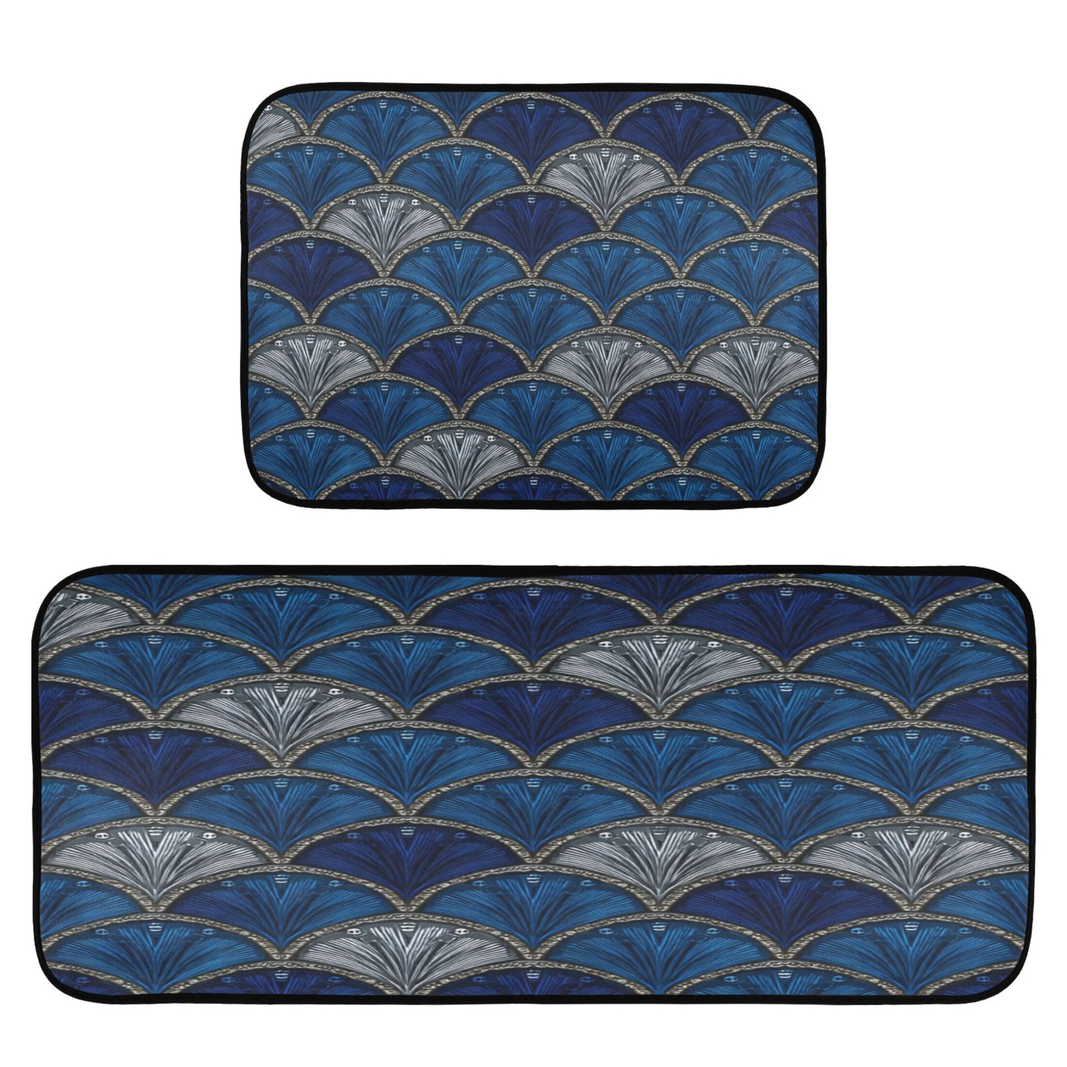 2-Piece Kitchen Rugs Set Non-Slip Mats Carpet Floor for Kitchen ...