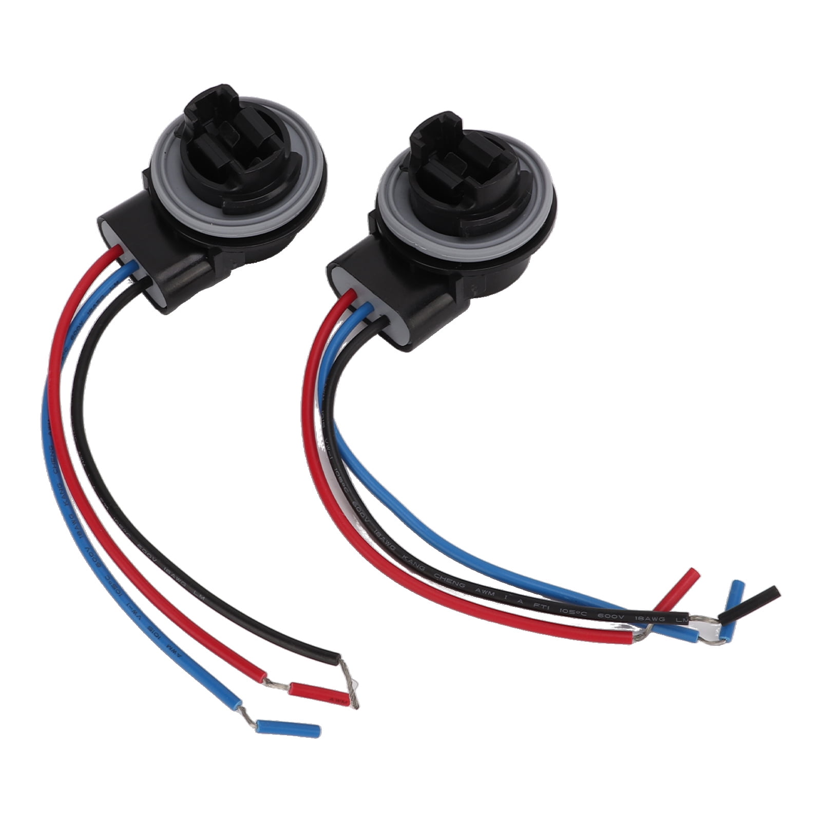 2-Piece LED Light Bulb Socket Wire Set for Single or Double Tubes High ...