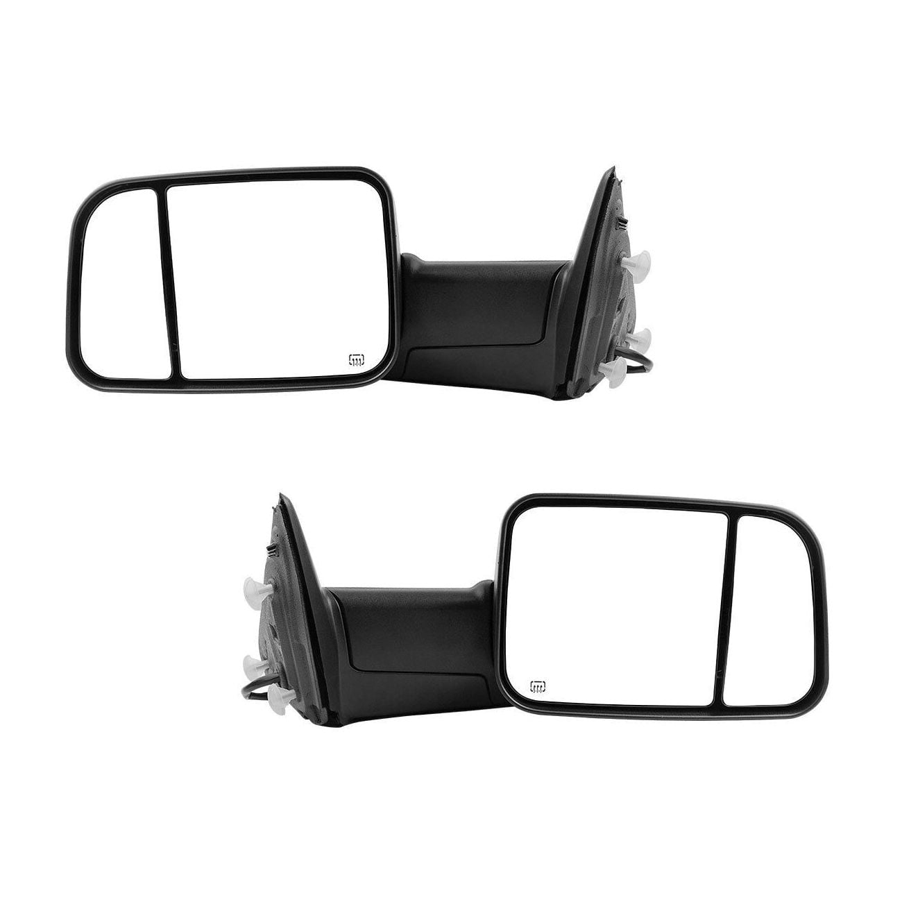 2-Piece Left and Right Side Textured Power Heated Manual Folding ...