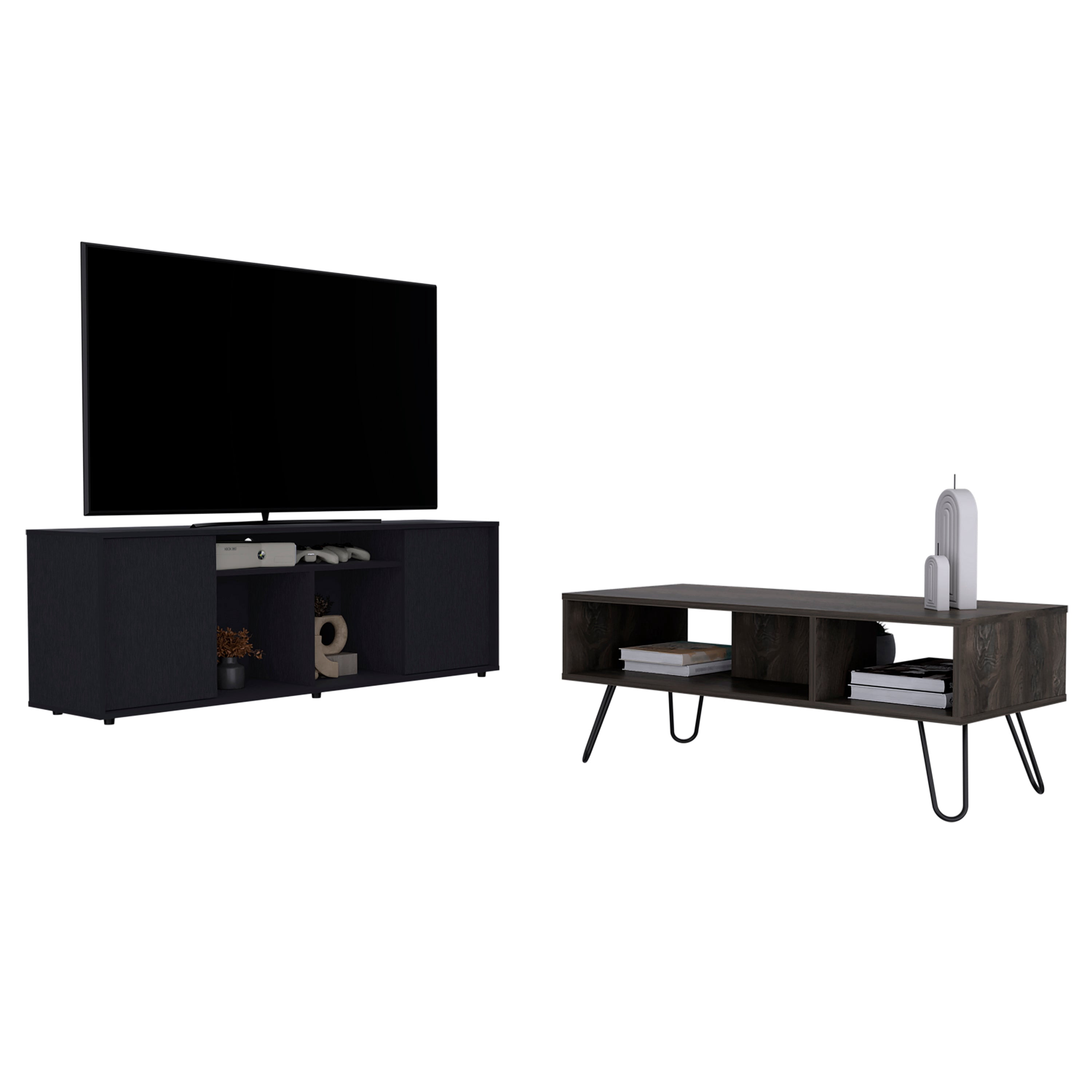 2-Piece Living Room Set – Dallas TV Stand + Vassel Coffee Table ...
