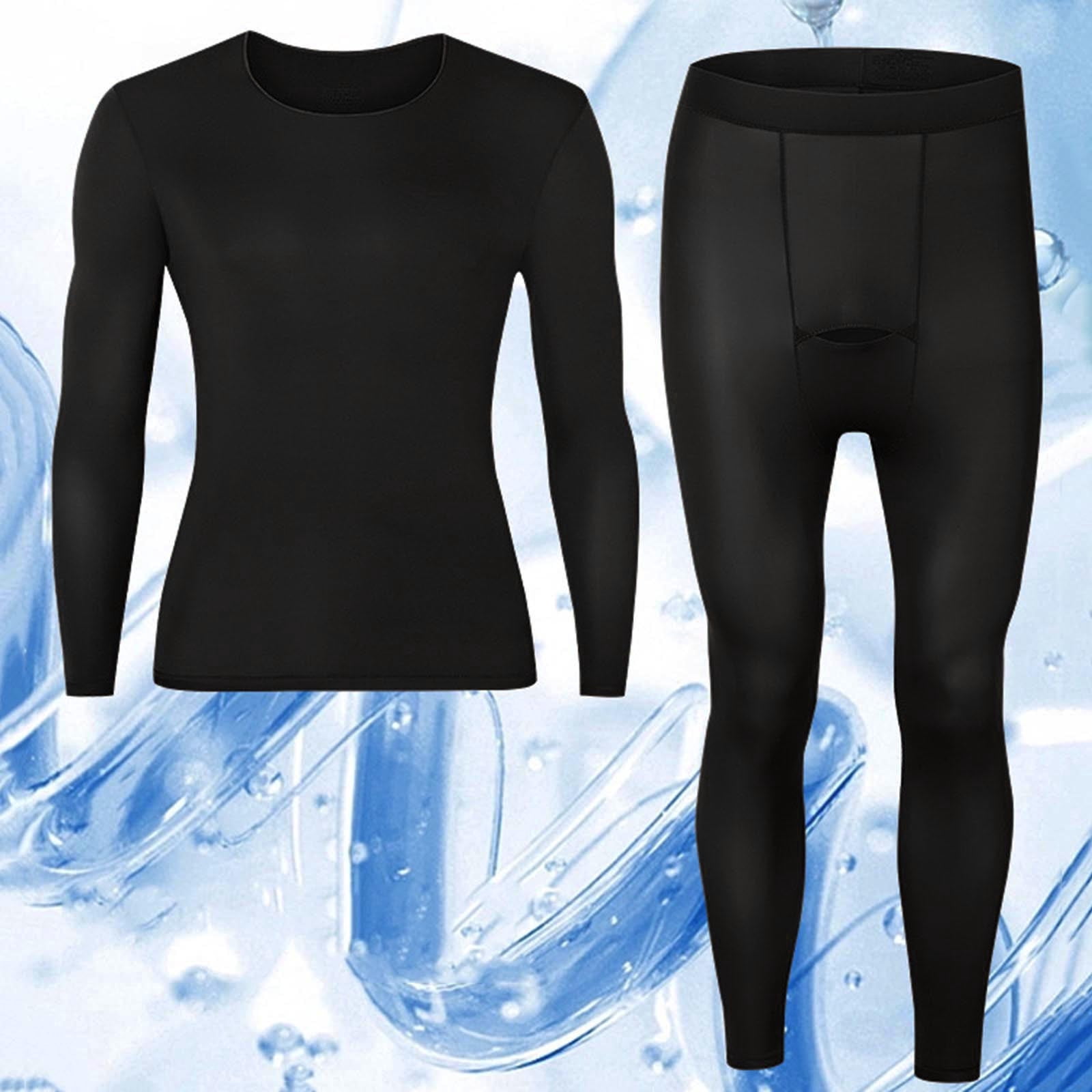 2 Piece Long Johns for Men Thermal Underwear Sets Mens Casual Solid ...