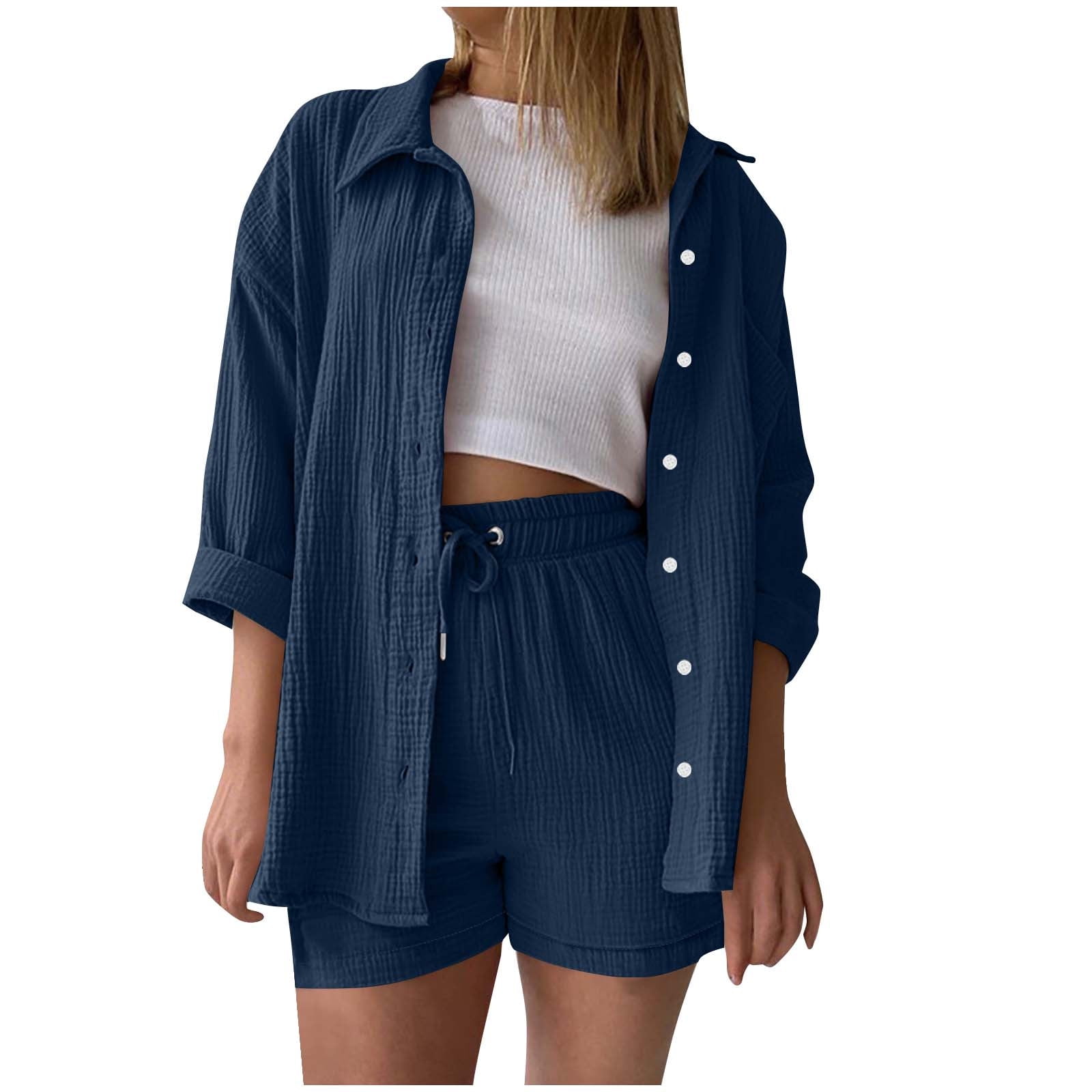 2 Piece Loungewear Set Women New Two Piece Sets for Women 3/4 Sleeve ...