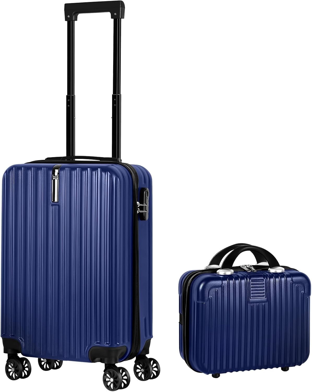 2 Piece Luggage, Luggage Sets 14in + 20in with ABS Hardside ...
