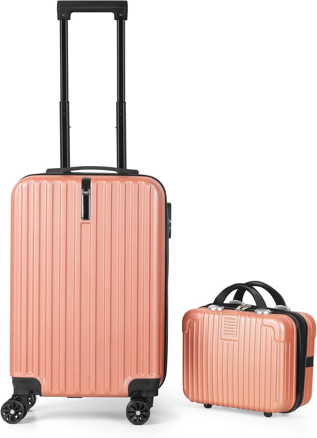 2 Piece Luggage, Luggage Sets 14in + 20in with ABS Hardside ...