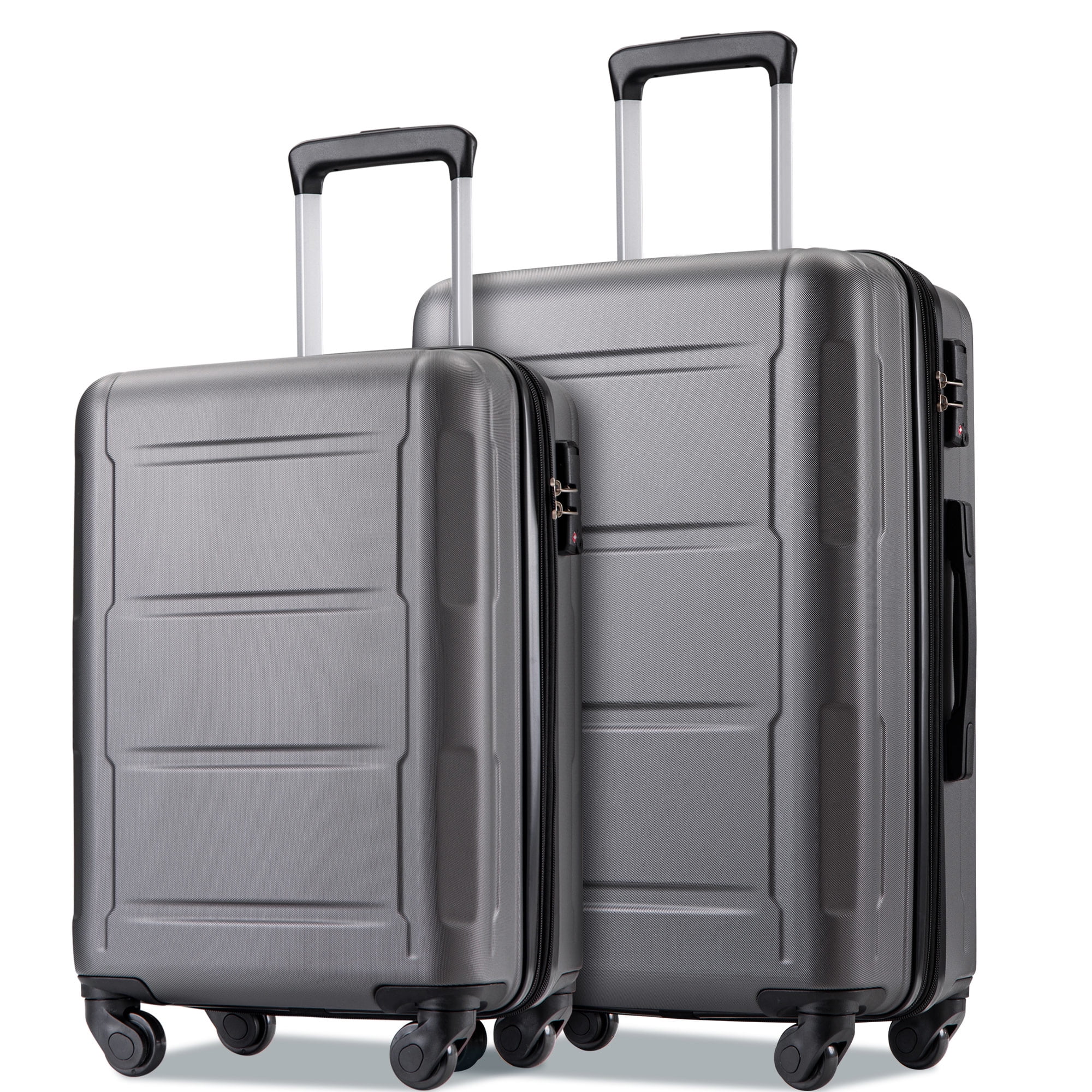 2 Piece Luggage Set, 20"+28" ABS Lightweight Expandable Suitcase With ...