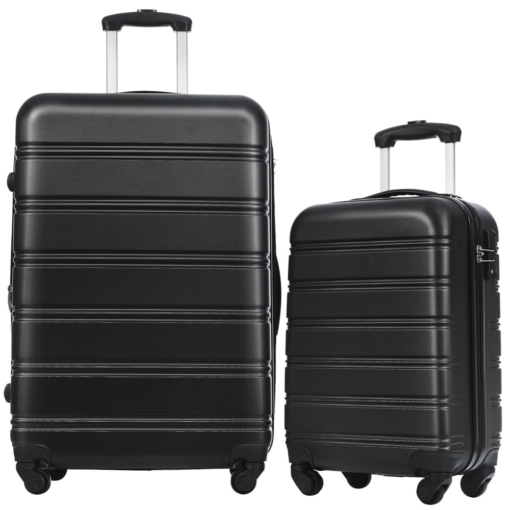 2 Piece Luggage Sets Hard Shell Suitcase with Expandable Spinner Wheels ...