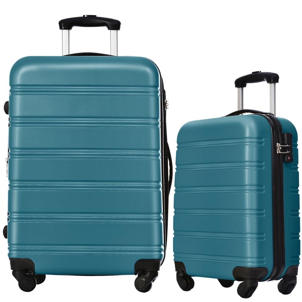 2 Piece Luggage Sets Hard Shell Suitcase with Expandable Spinner Wheels ...