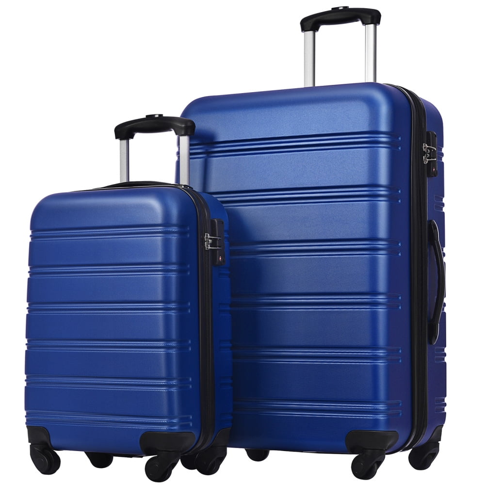 2 Piece Luggage Sets Hard Shell Suitcase with Expandable Spinner Wheels ...