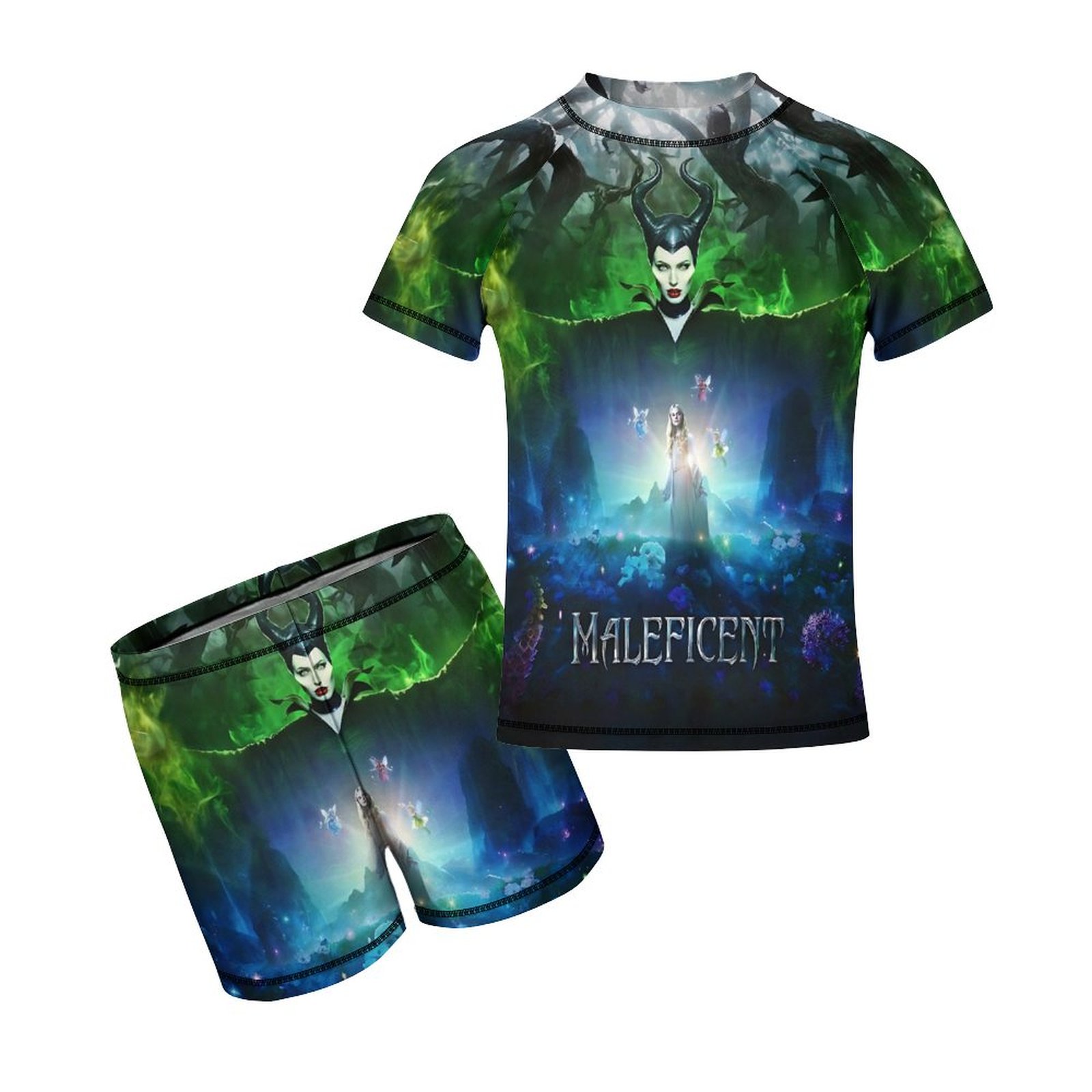 2 Piece Male-Ficen Bathing Suits Rash Guard Swim Shirts with Shorts Set ...