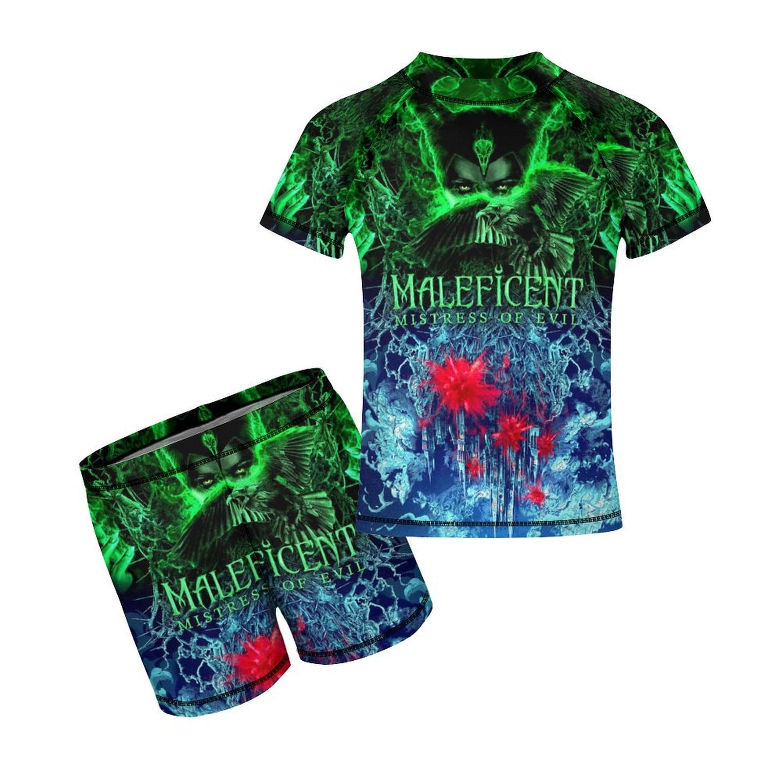 2 Piece Male-Ficen Bathing Suits Rash Guard Swim Shirts with Shorts Set ...