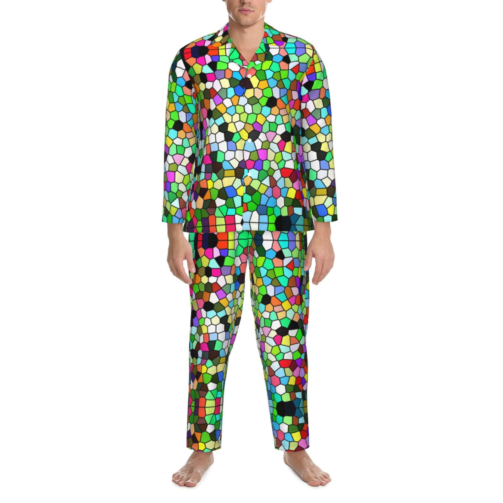 2 Piece Mens Pajamas Set, Soft Men's Sleepwear Comfy Loungewear ...
