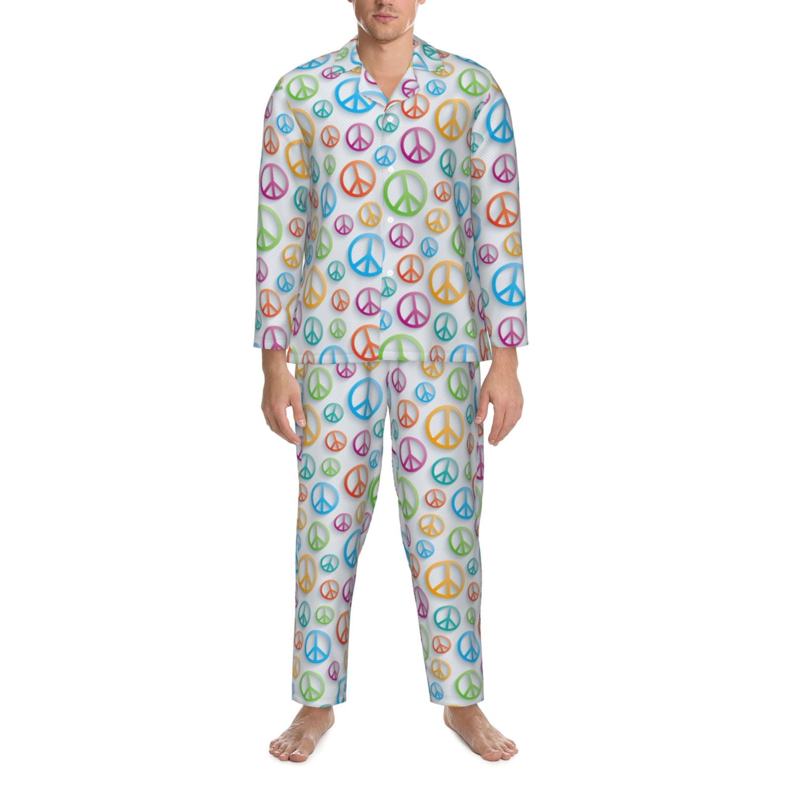 2 Piece Mens Pajamas Set, Soft Men's Sleepwear Comfy Loungewear, Cool ...