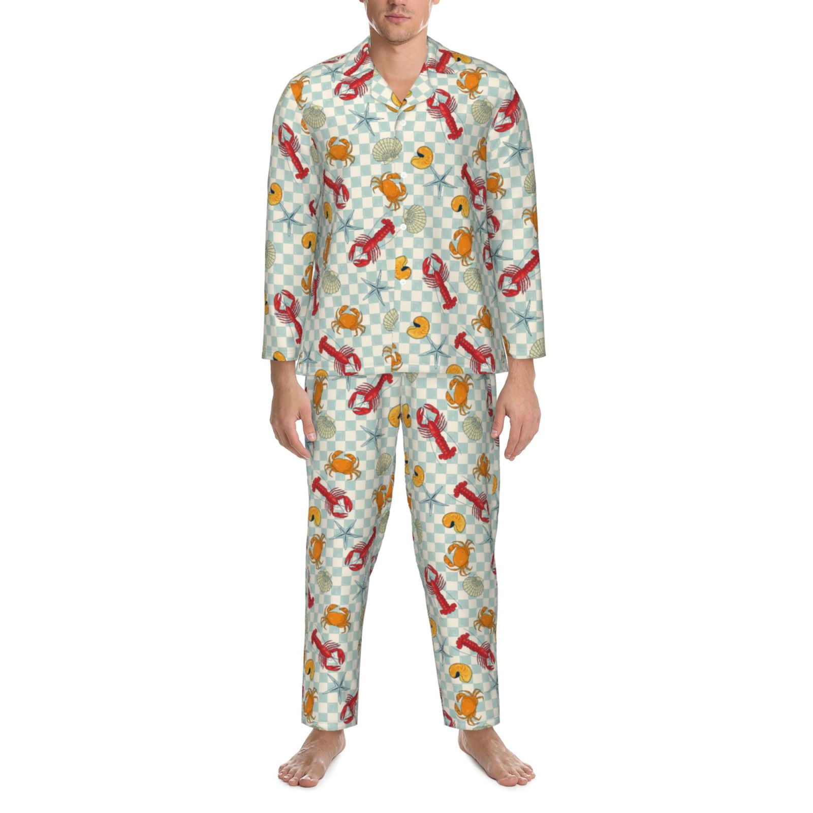 2 Piece Mens Pajamas Set, Soft Men's Sleepwear Comfy Loungewear ...