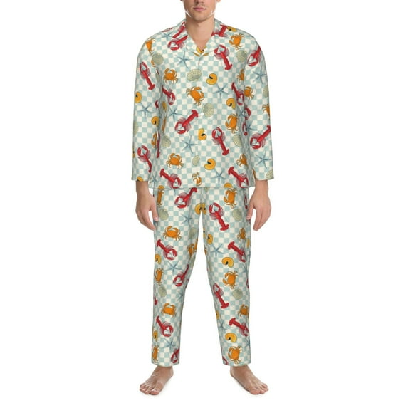2 Piece Mens Pajamas Set, Soft Men's Sleepwear Comfy Loungewear ...