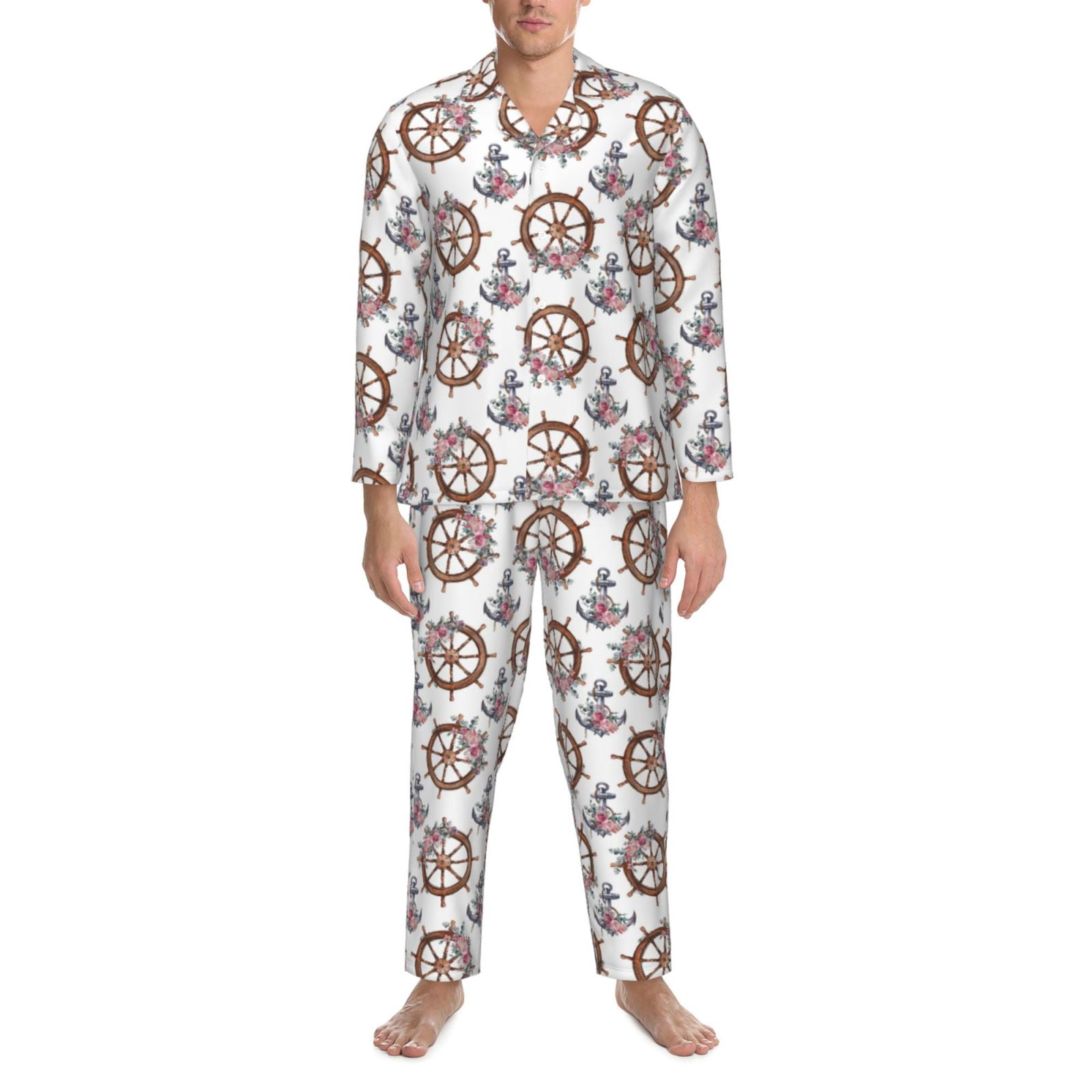 2 Piece Mens Pajamas Set, Soft Men's Sleepwear Comfy Loungewear ...
