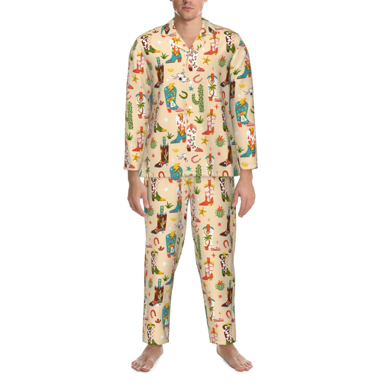 2 Piece Mens Pajamas Set, Soft Men's Sleepwear Comfy Loungewear ...
