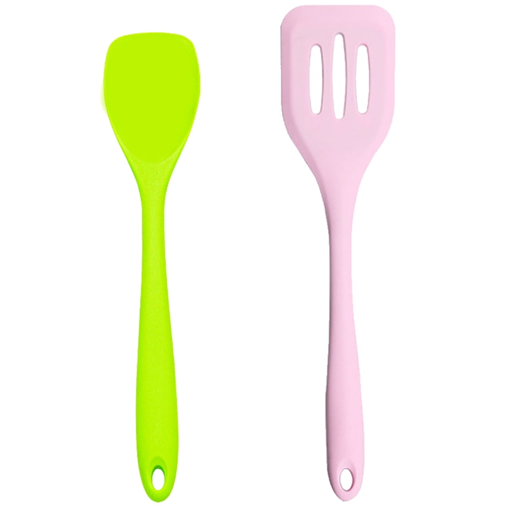 2 Piece Mini Kitchen Utensil Set- Silicone Kitchen Tools with Salad ...