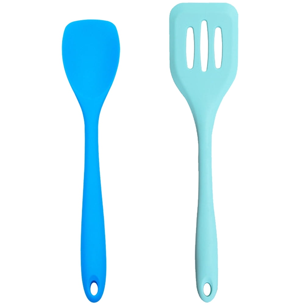 2 Piece Mini Kitchen Utensil Set- Silicone Kitchen Tools with Salad ...