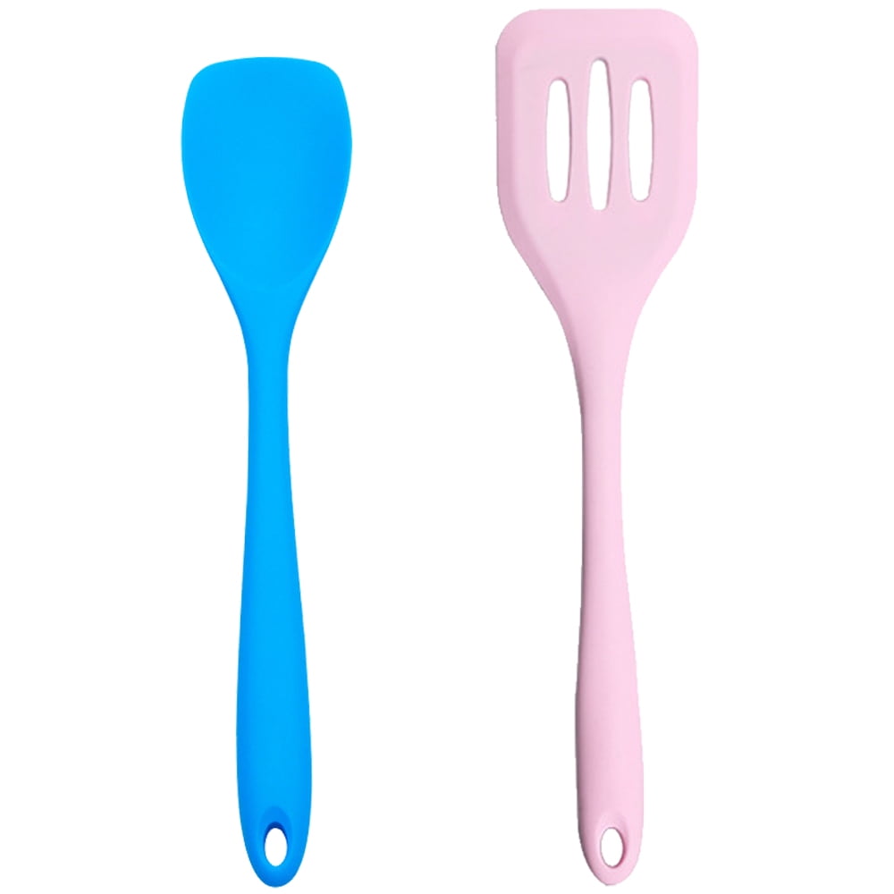 2 Piece Mini Kitchen Utensil Set- Silicone Kitchen Tools with Salad ...