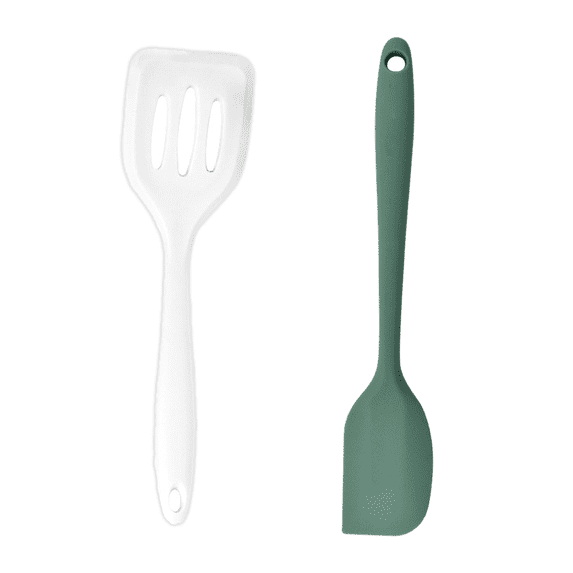 2 Piece Mini Kitchen Utensil Set- Silicone Kitchen Tools with ...