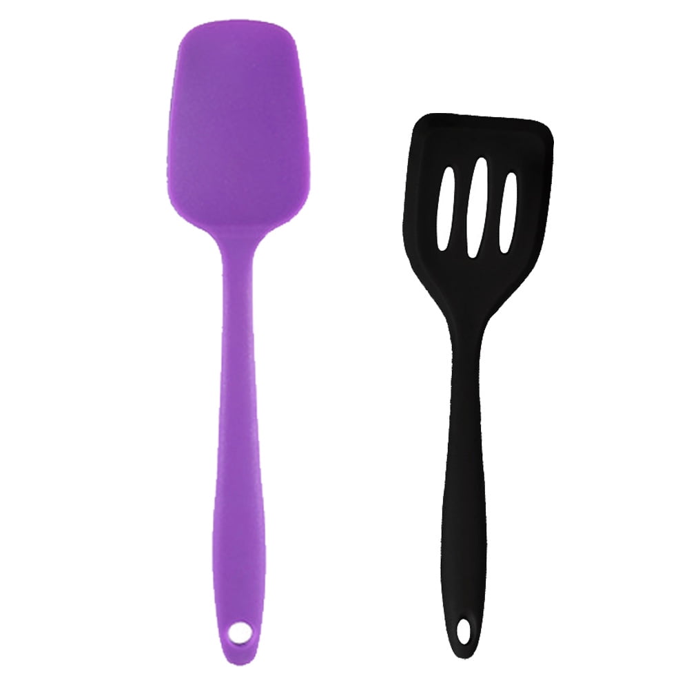 2 Piece Mini Kitchen Utensil Set- Silicone Kitchen Tools with Spatulas ...
