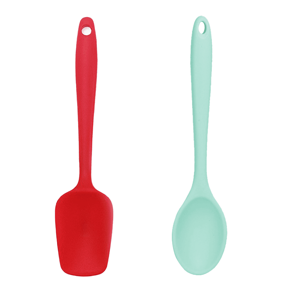 2 Piece Mini Kitchen Utensil Set- Silicone Kitchen Tools with Spatulas ...
